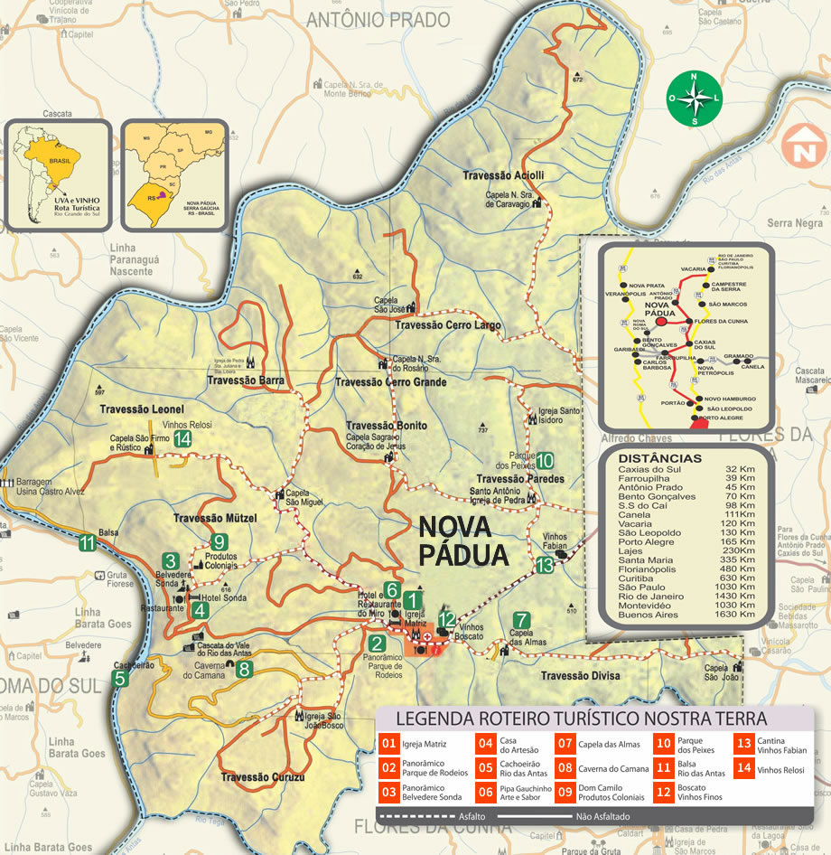 Município de Nova Pádua - Localização